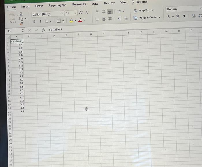 Solved Home Insert Draw Page Layout formulas Data Review | Chegg.com