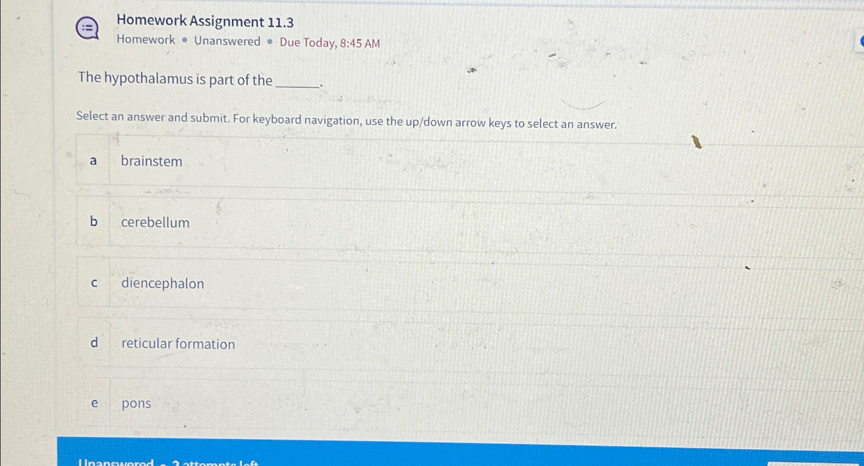 Solved Homework Assignment 11.3Homework * Unanswered * Due | Chegg.com Solved Homework Assignment 11.3Homework * Unanswered * Due | Chegg.com