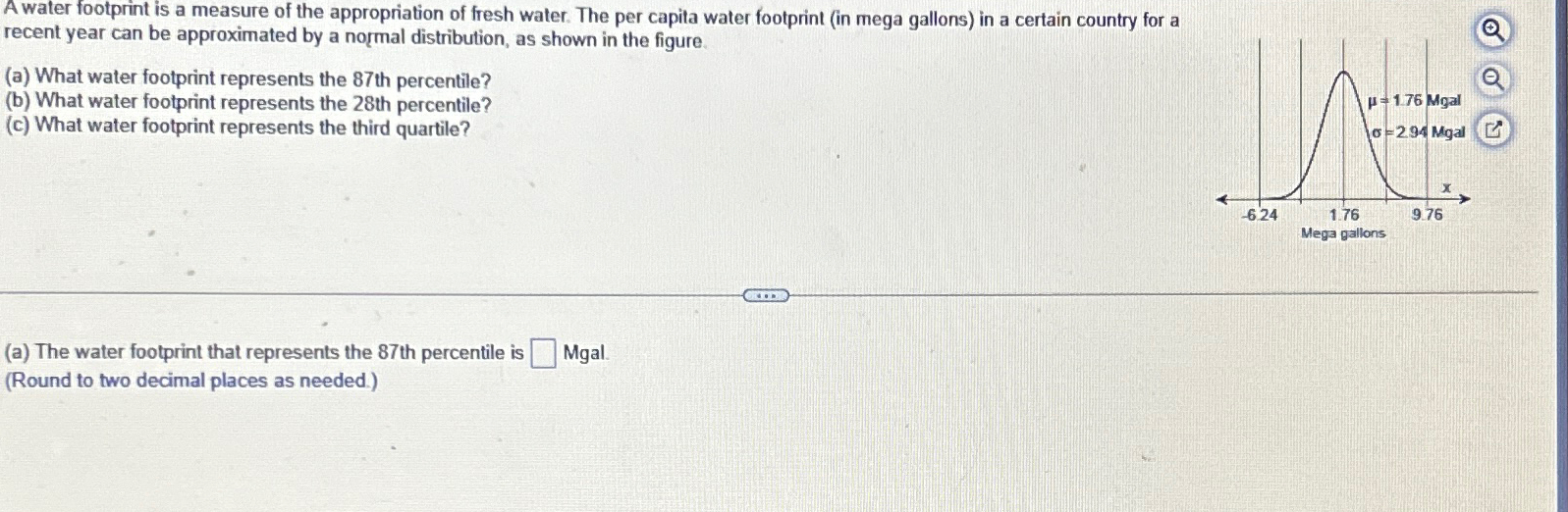 Solved A water footprint is a measure of the appropriation | Chegg.com