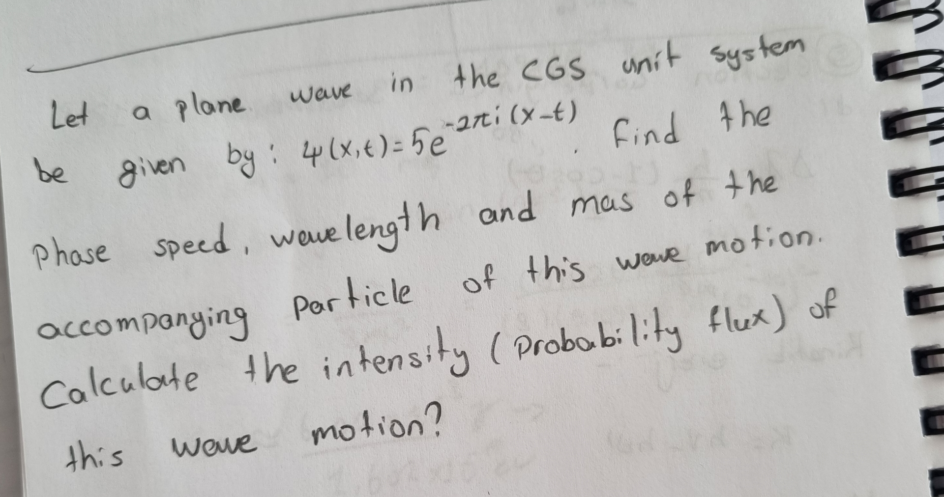 Solved Let a plane wave in the CGS unit system be given by: | Chegg.com
