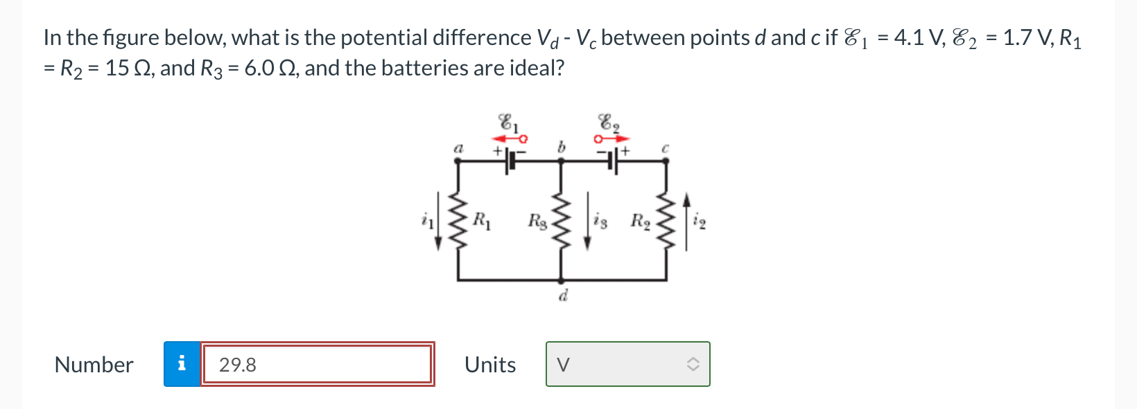 Solved In the figure below, what is the potential difference | Chegg.com