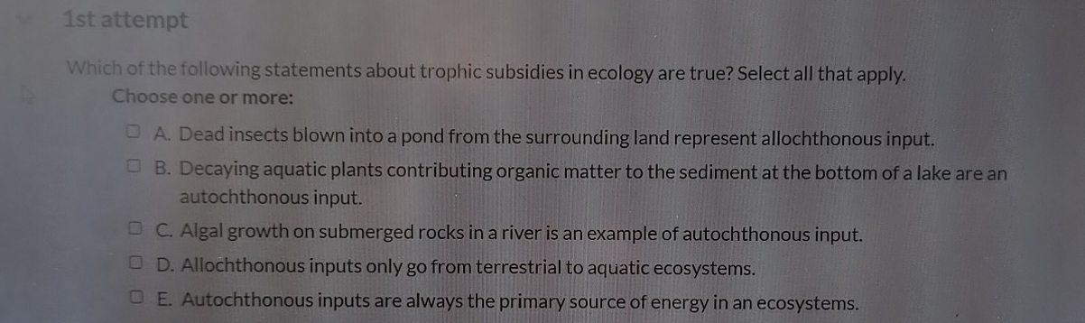 Solved 1st attemptWhich of the following statements about | Chegg.com