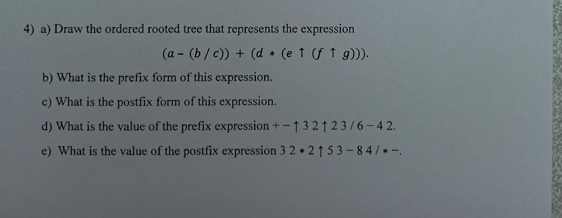 Solved a) ﻿Draw the ordered rooted tree that represents the | Chegg.com