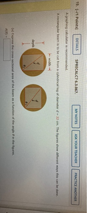 Solved 18. [0/1 Points) DETAILS PREVIOUS ANSWERS SPRECALC7 | Chegg.com Solved 18. [0/1 Points) DETAILS PREVIOUS ANSWERS SPRECALC7 | Chegg.com