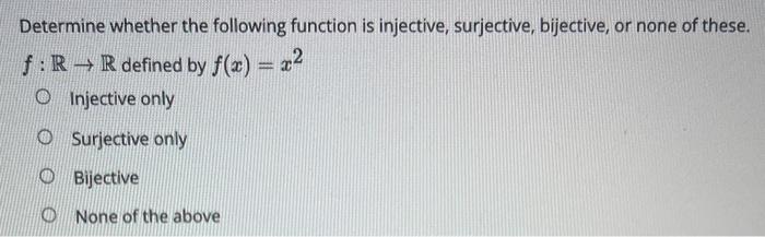 Solved Determine whether the following function is | Chegg.com