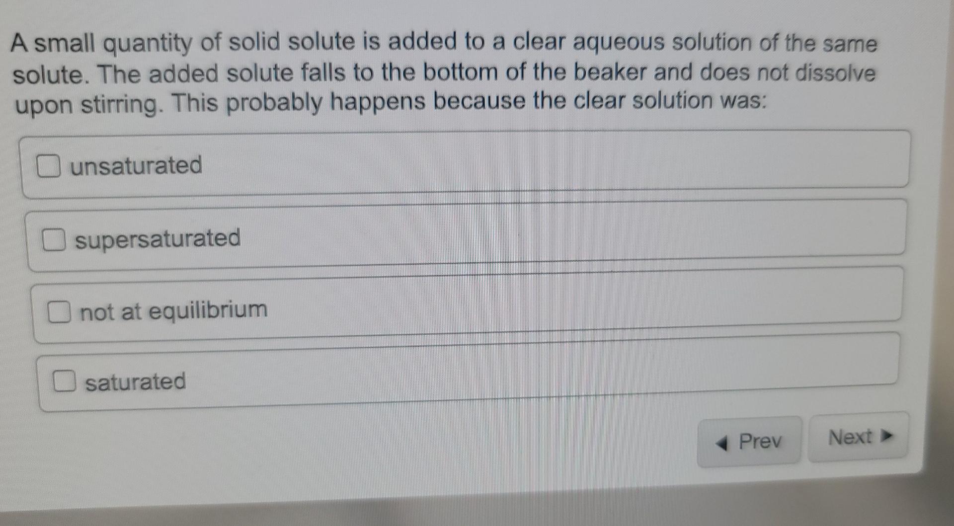 Solved In a saturated solution of sugar water in dynamic | Chegg.com