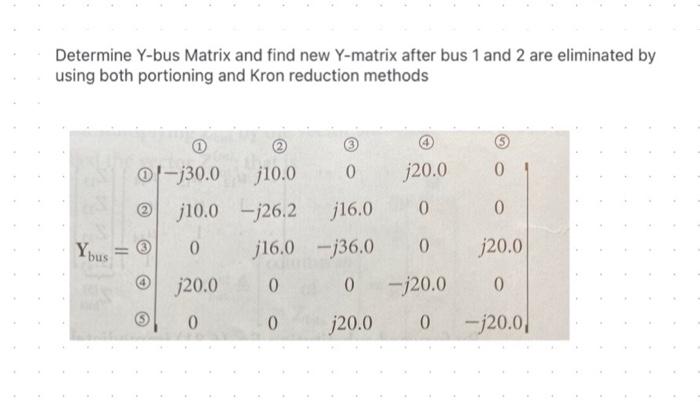 Solved Determine Y-bus Matrix and find new Y-matrix after | Chegg.com