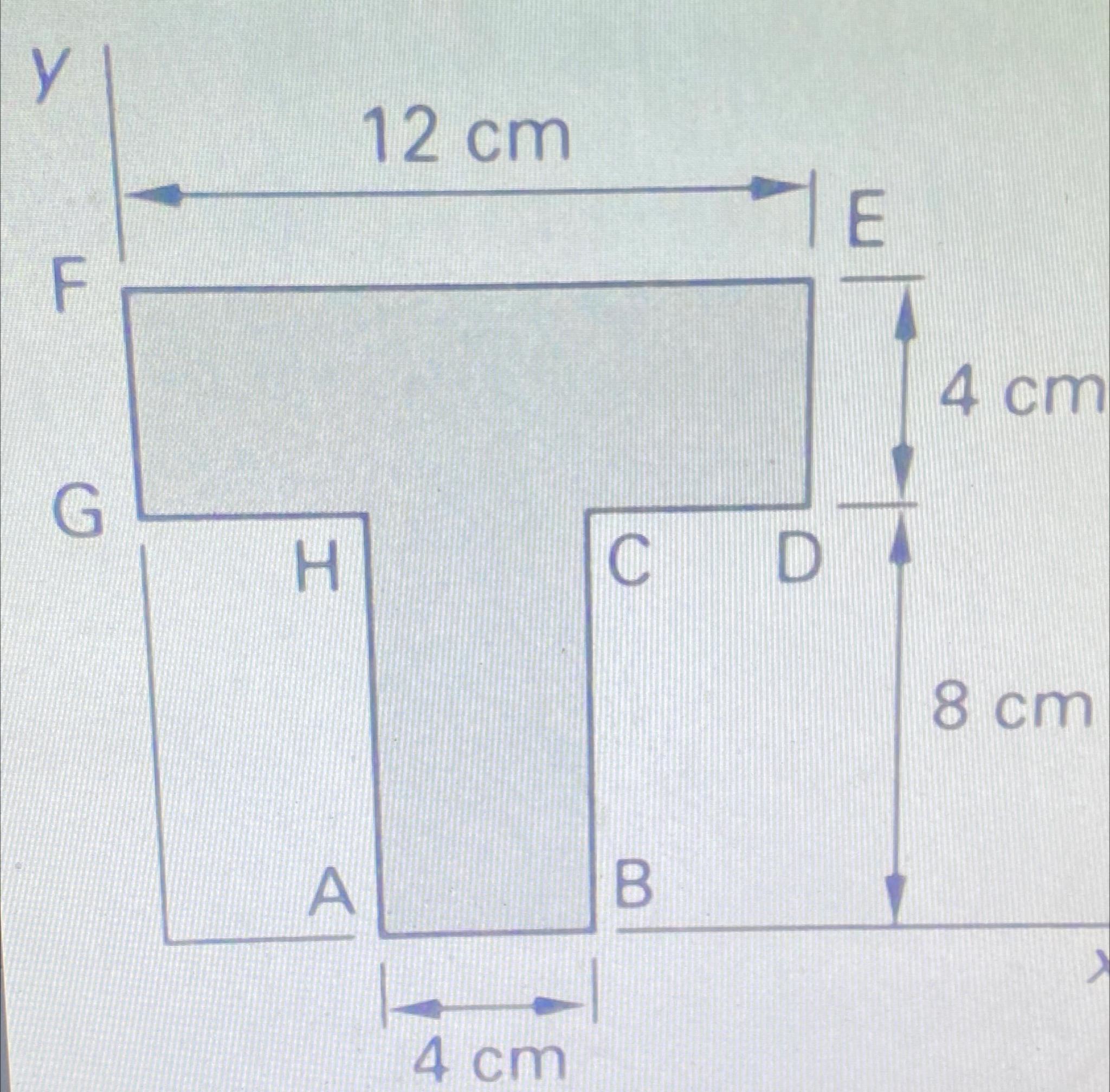 Solved Find X Y Coordinates Of Centroid Chegg