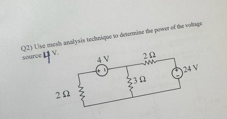 Solved Q2) ﻿Use mesh analysis technique to determine the | Chegg.com