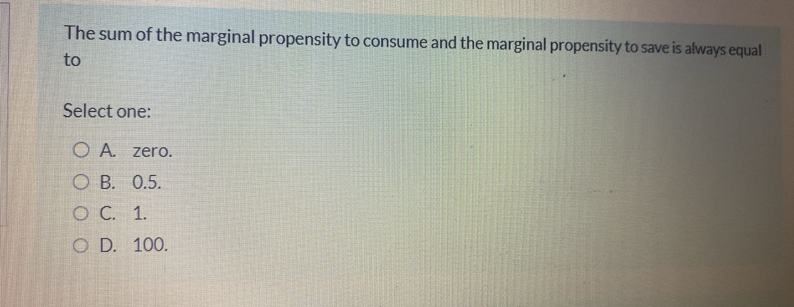 Solved The sum of the marginal propensity to consume and the | Chegg.com