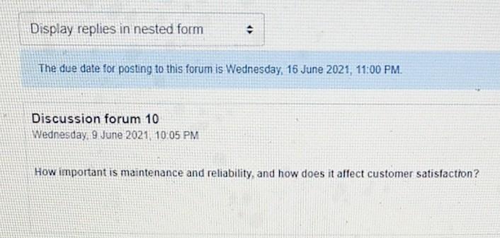 Solved Display replies in nested form The due date for | Chegg.com
