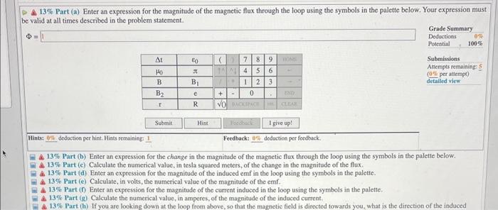 Solved 14 Problem 1 A Loop Of Wire With Radius R 0 025 M