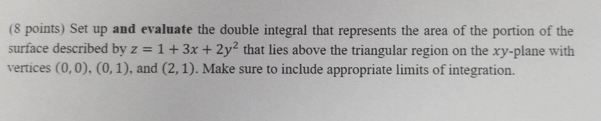 Solved 7) (4 points) Convert the following double integral | Chegg.com