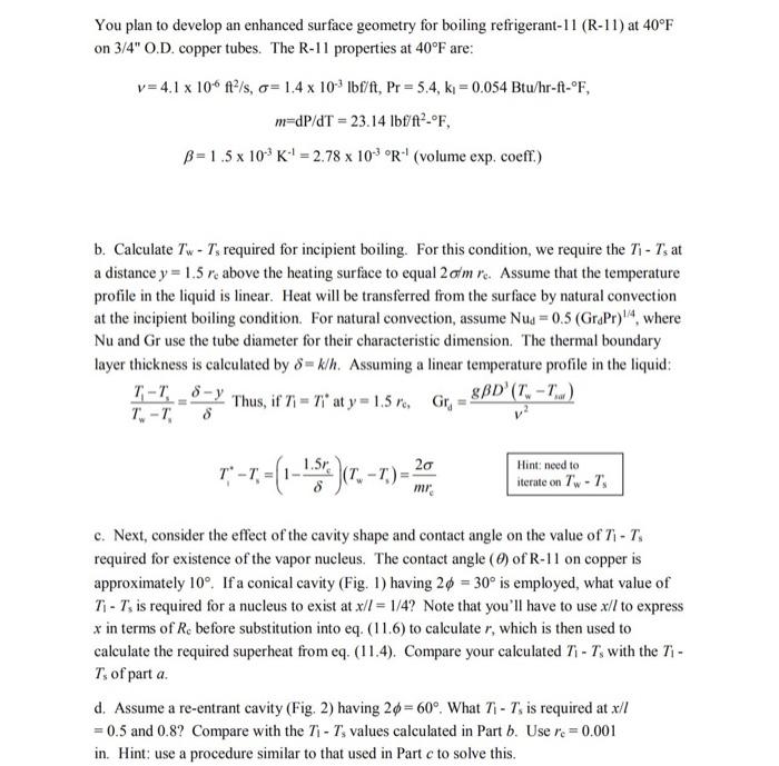 Solved \r\n\r\n\\( T_{l}-T_{s}=\\frac{2 \\sigma}{m r} | Chegg.com