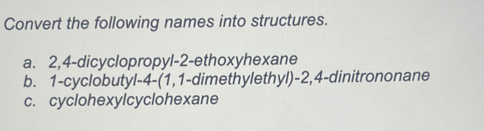 Convert the following names into | Chegg.com