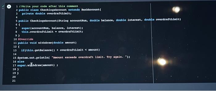 Solved In java-Create an instance of BankAccount, | Chegg.com
