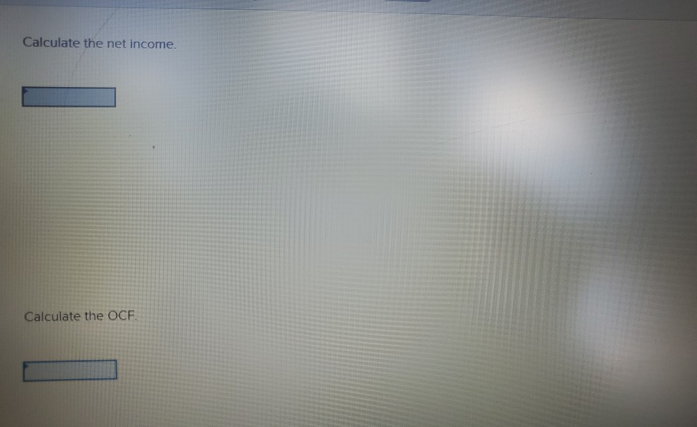 Solved 2.Calculate the net income 3.Calculate the OCF 4.What | Chegg.com