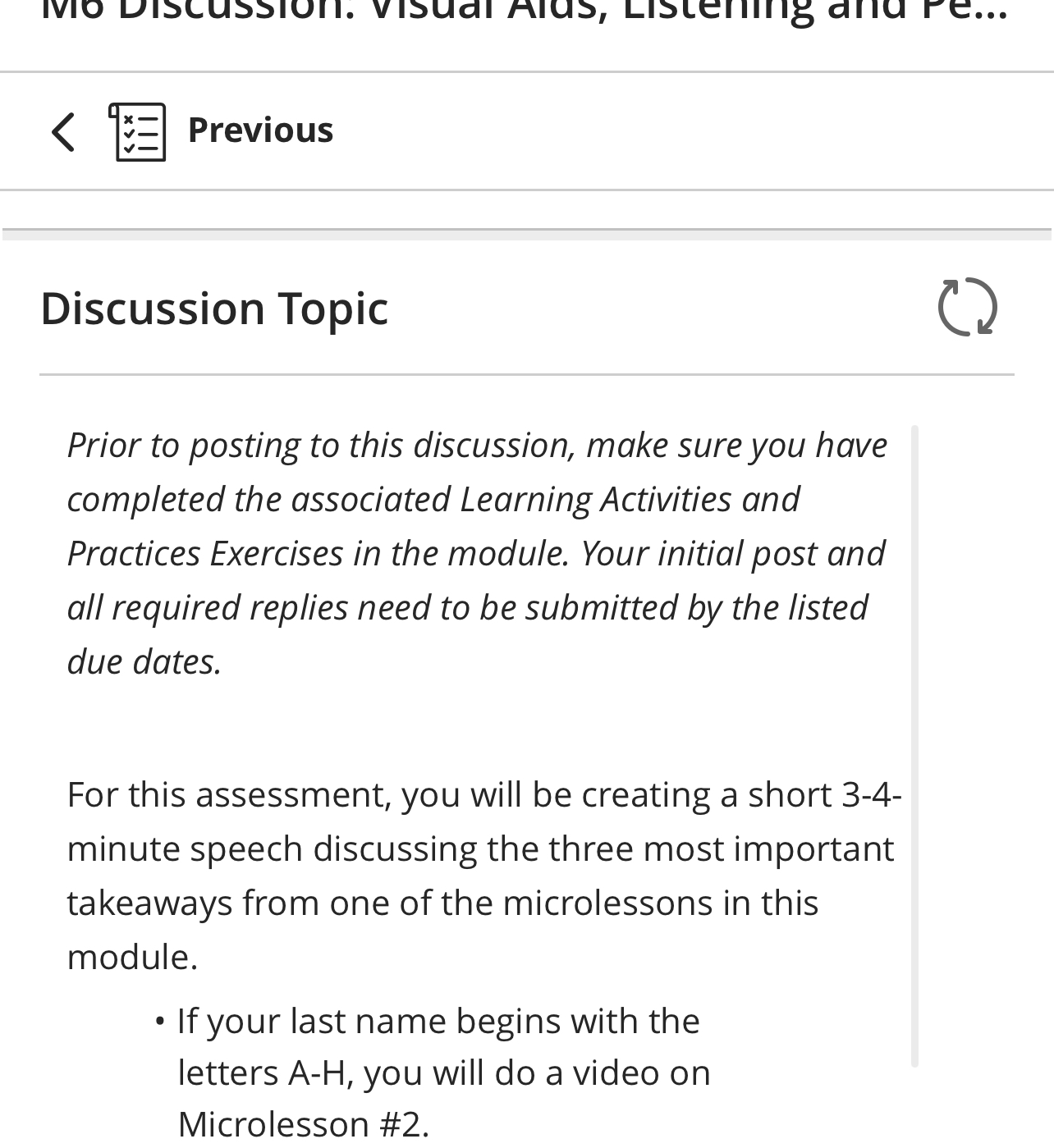 Solved PreviousDiscussion Topic¿)Prior to posting to this | Chegg.com