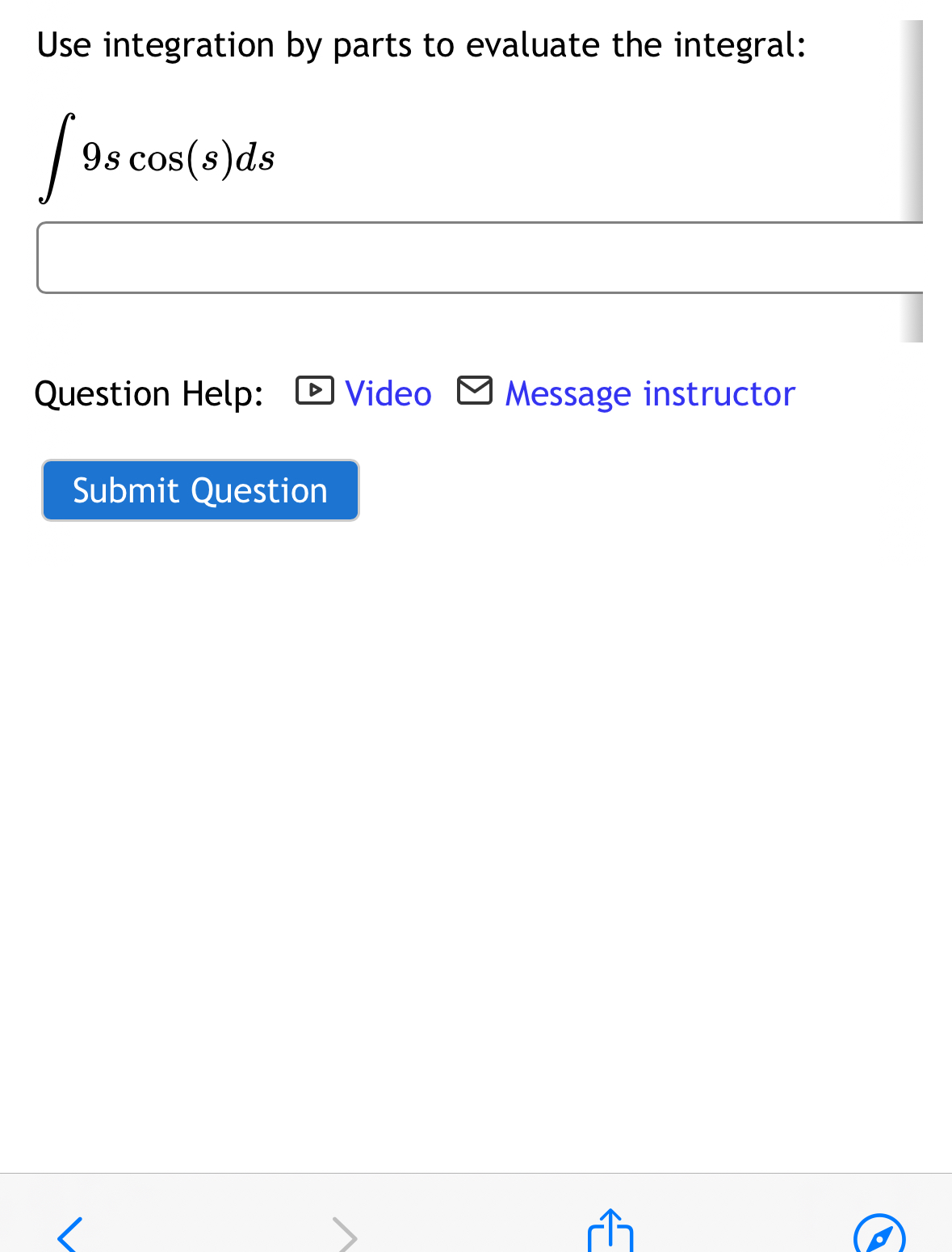 Solved Use integration by parts to evaluate the | Chegg.com