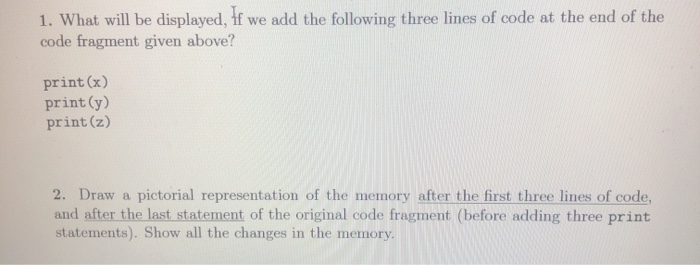 Solved 5. (12 points) Consider the following code fragment: | Chegg.com