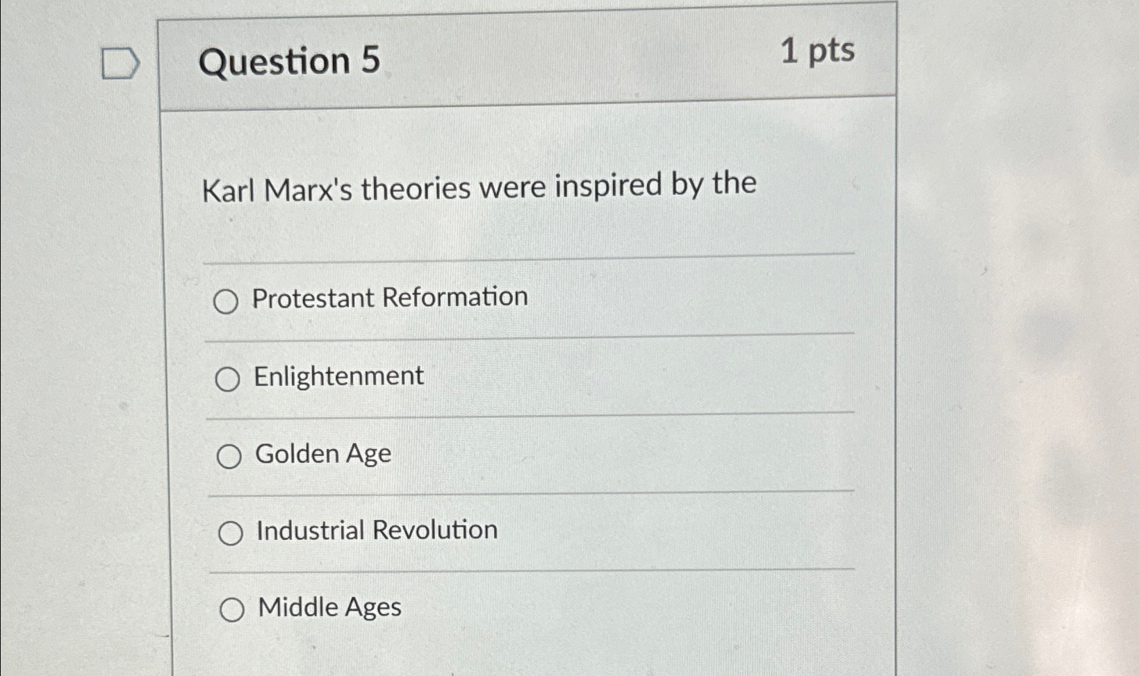 Solved Question 51ptsKarl Marx's theories were inspired by | Chegg.com