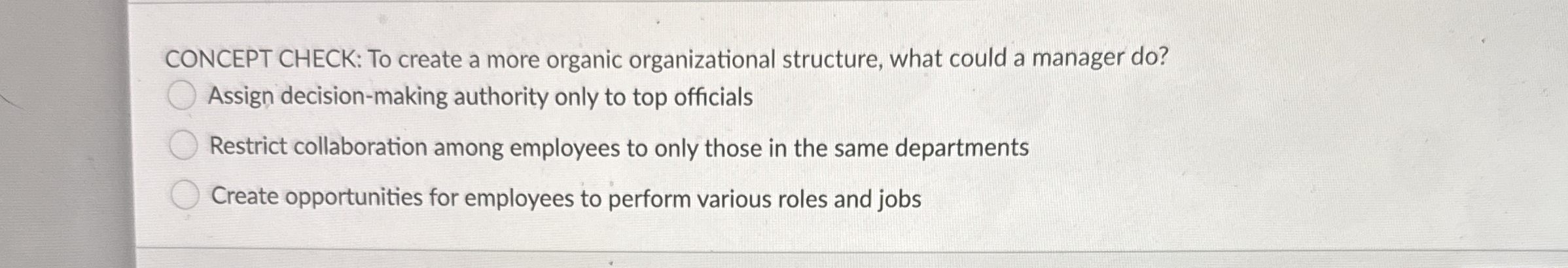 Solved CONCEPT CHECK: To create a more organic | Chegg.com