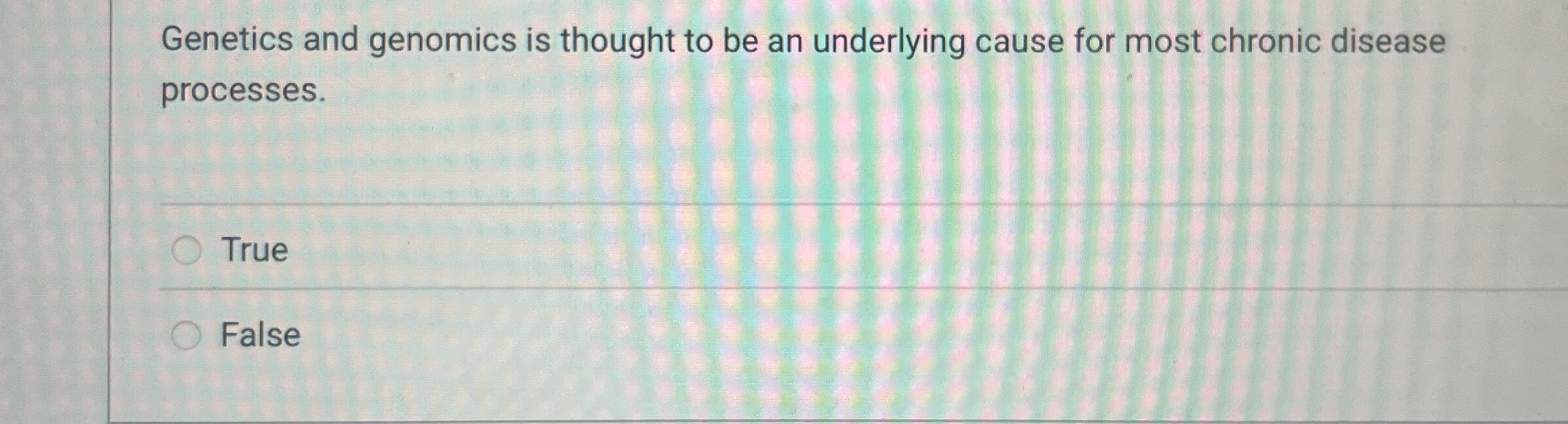 Solved Genetics and genomics is thought to be an underlying | Chegg.com