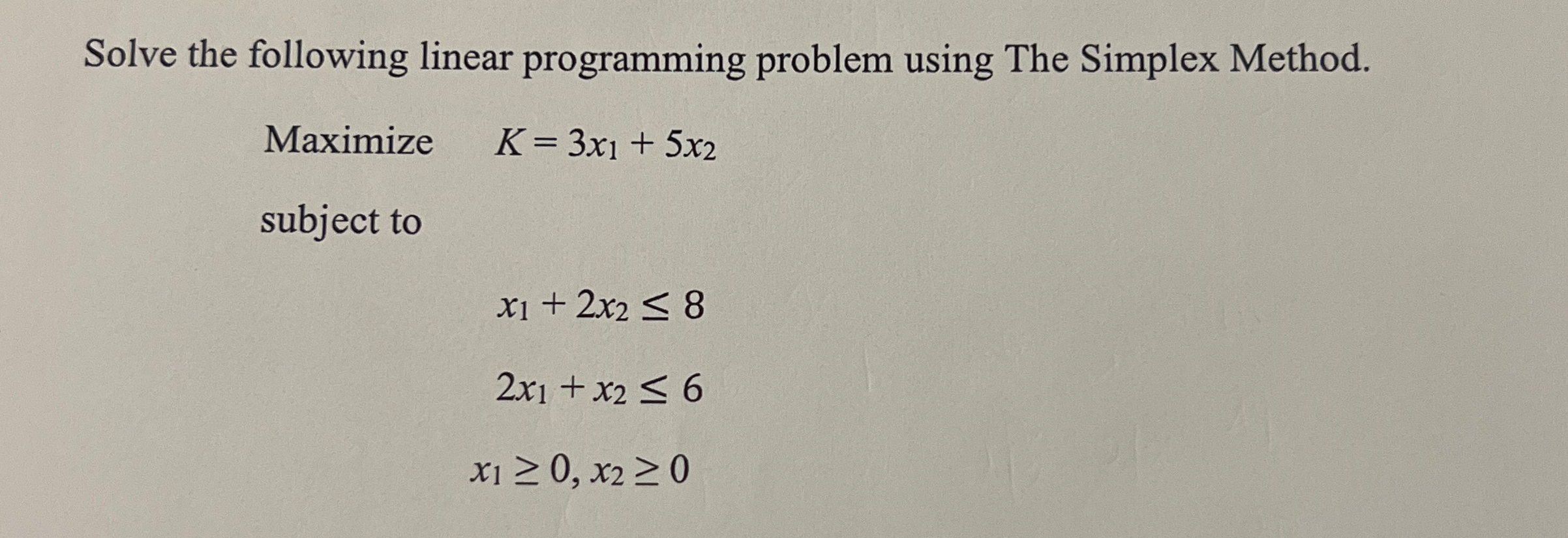 Solve the following linear programming problem using | Chegg.com