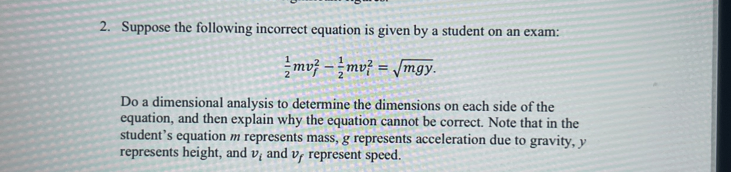 Solved Suppose the following incorrect equation is given by | Chegg.com