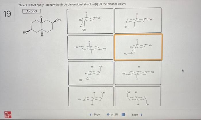 Solved Select all that apply, Identily the three-dimensional | Chegg.com