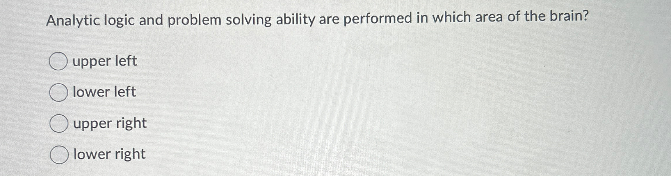 Solved Analytic logic and problem solving ability are | Chegg.com