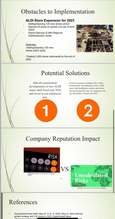 Solved with my experience Obstacles to Implementation | Chegg.com