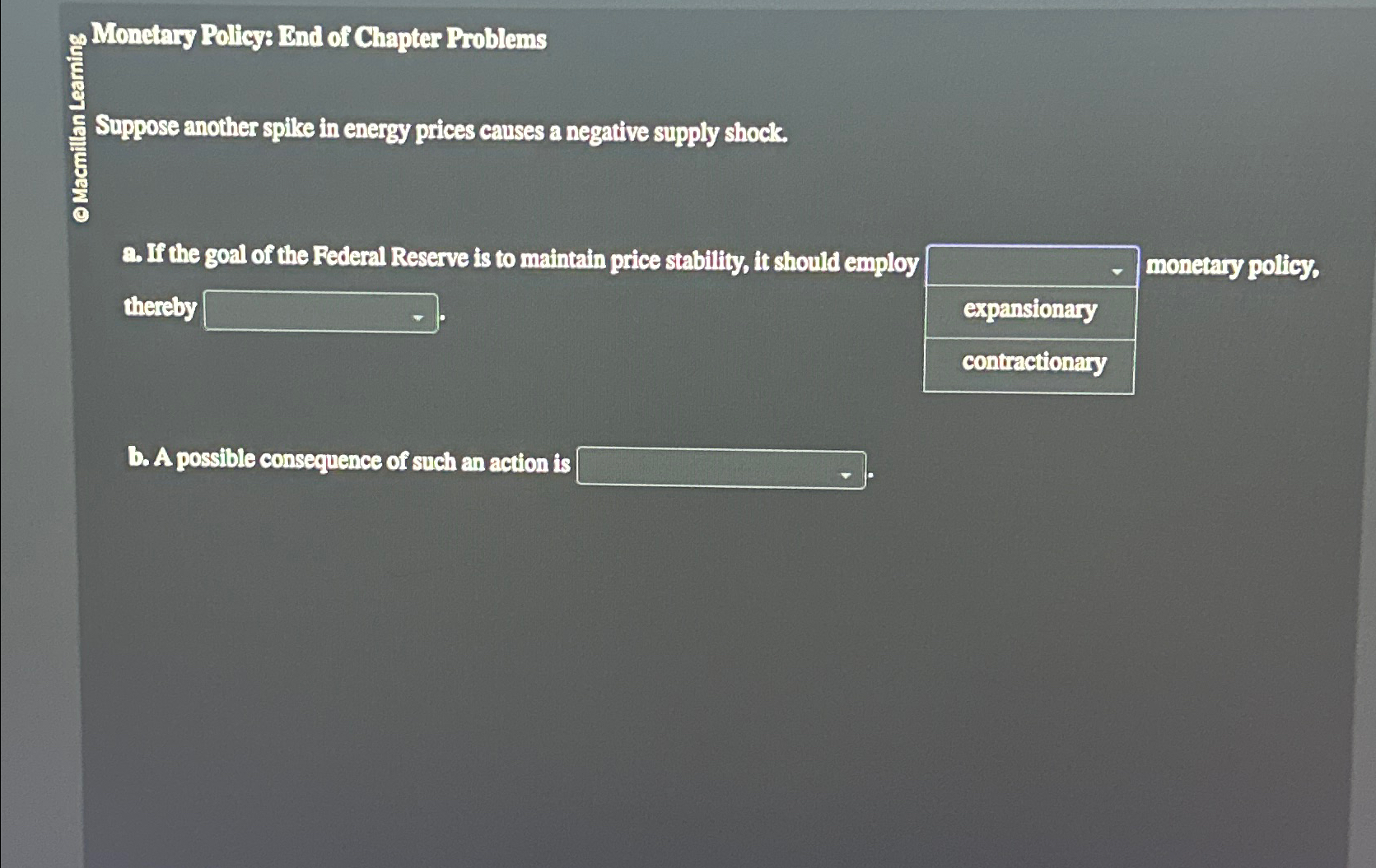 Solved of Monetary Policy: End of Chapter ProblemsSuppose | Chegg.com