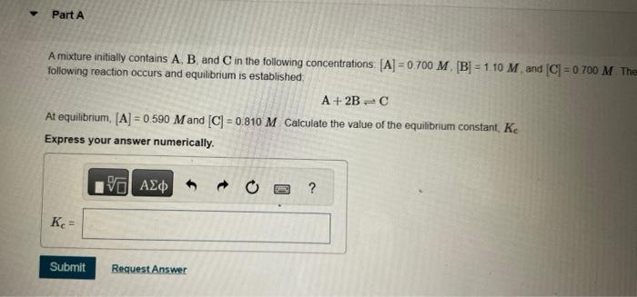 Solved A mixture initially contains A,B, and C in the | Chegg.com