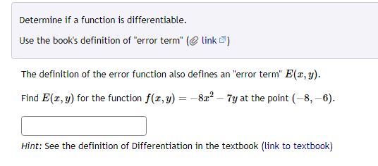 Solved Determine if a function is differentiable.Use the | Chegg.com
