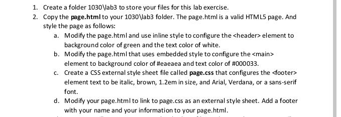 Solved Create a folder 1030 \ab 3 ﻿to | Chegg.com