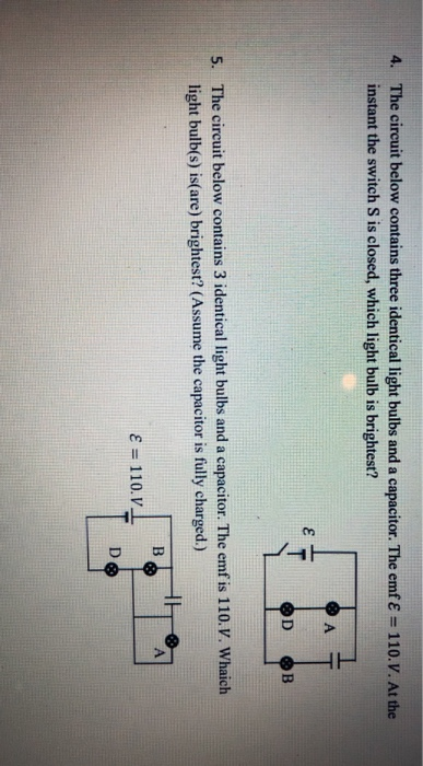 Solved 4. The circuit below contains three identical light | Chegg.com