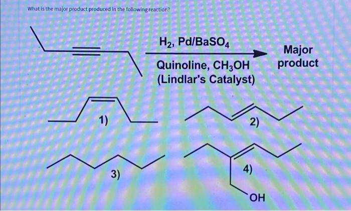 Solved What is the major product produced in the following | Chegg.com