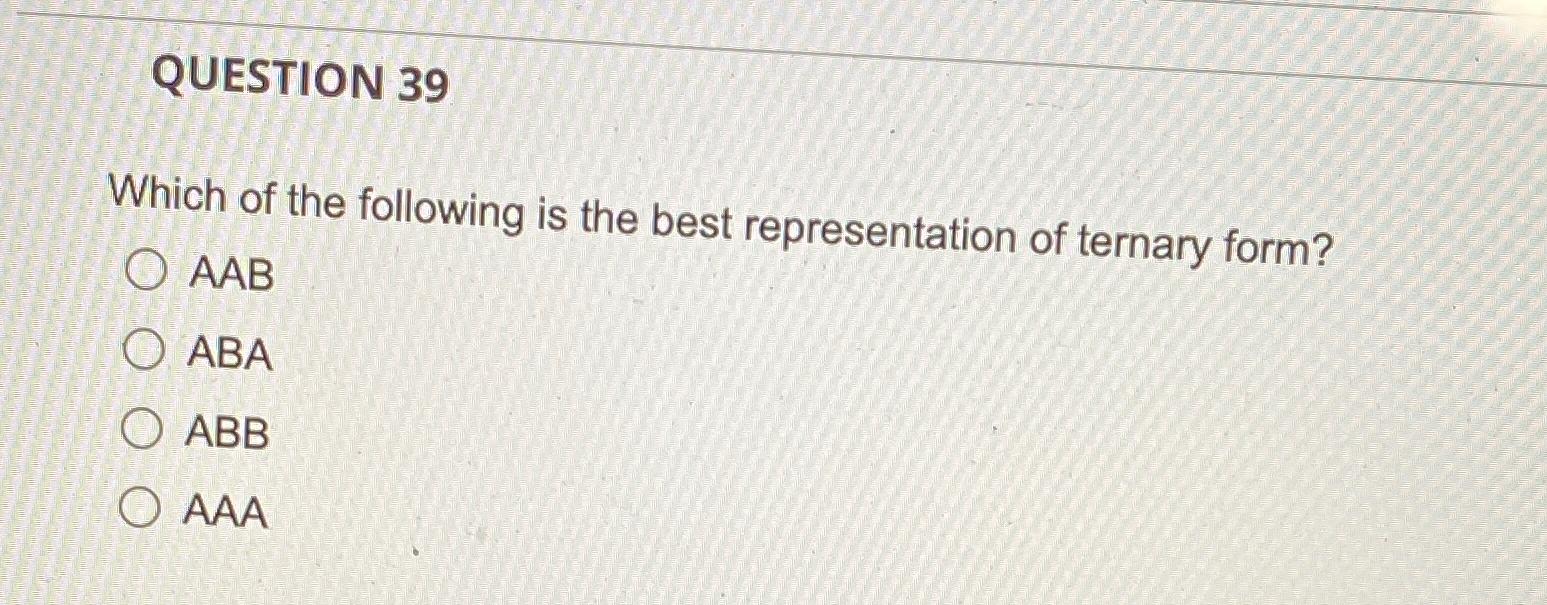 Solved QUESTION 39Which of the following is the best | Chegg.com