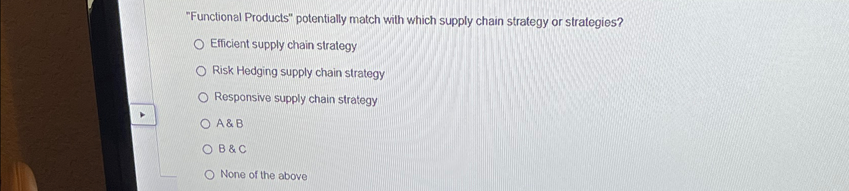 Solved "Functional Products" potentially match with which | Chegg.com
