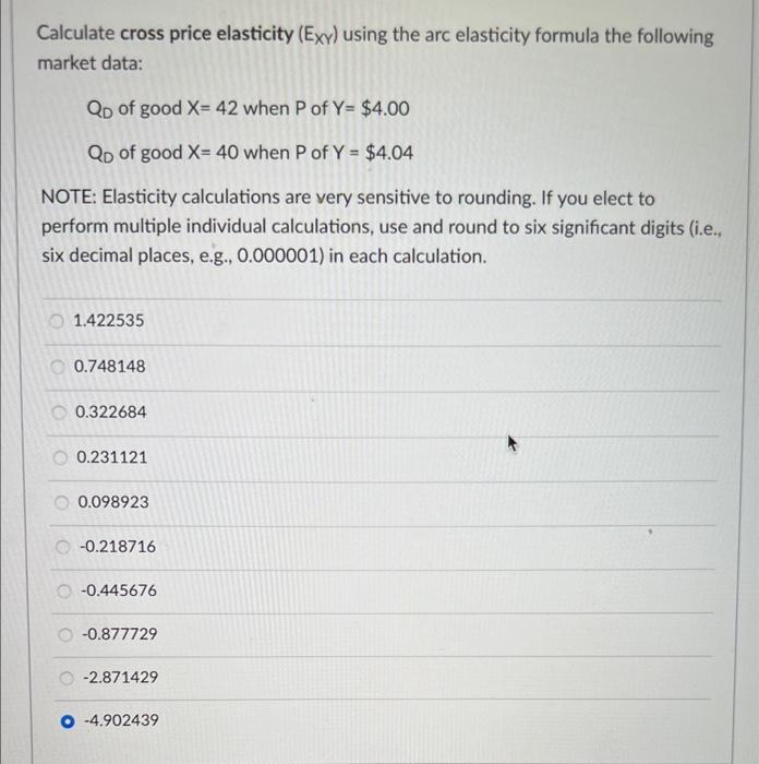 Solved Calculate factor price elasticity (EF) using the arc | Chegg.com