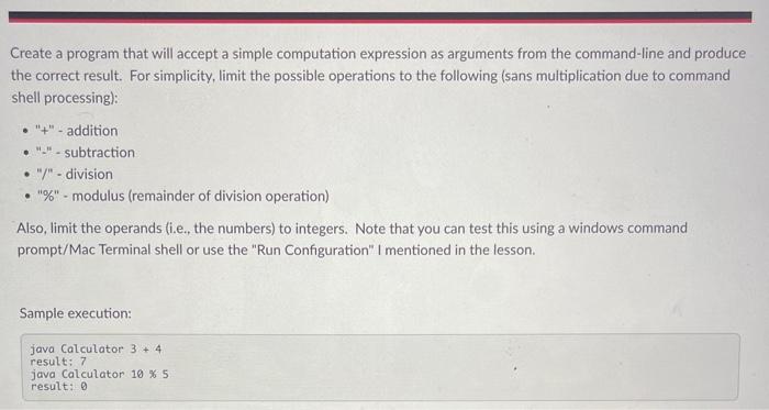 Solved Create a program that will accept a simple | Chegg.com