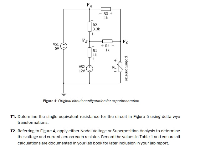 Figure 4: Original circuit configuration for | Chegg.com