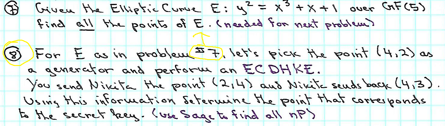 Solved ***PLEASE SOLVE PROBLEM 8***(7) ﻿Given the Elliptic | Chegg.com