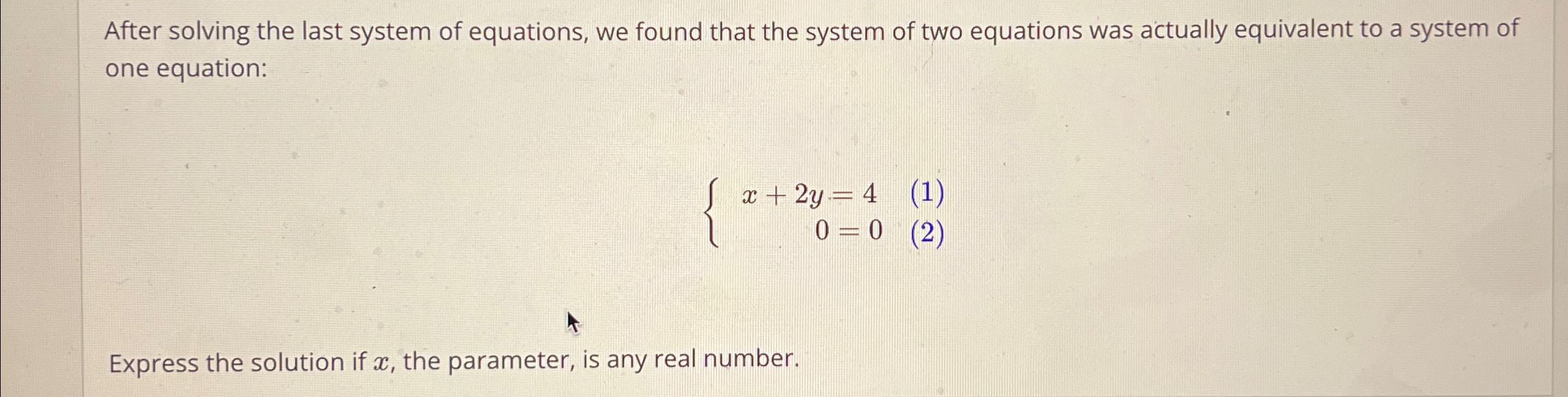 Solved After solving the last system of equations, we found | Chegg.com