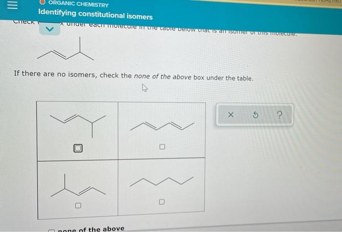 Solved = ORGANIC CHEMISTRY Identifying constitutional | Chegg.com
