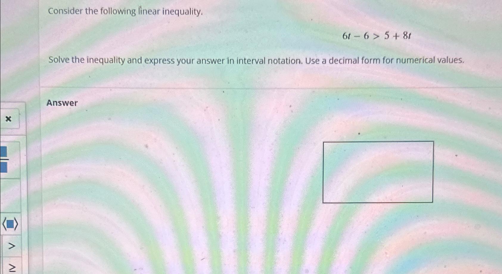 Solved Consider the following linear | Chegg.com