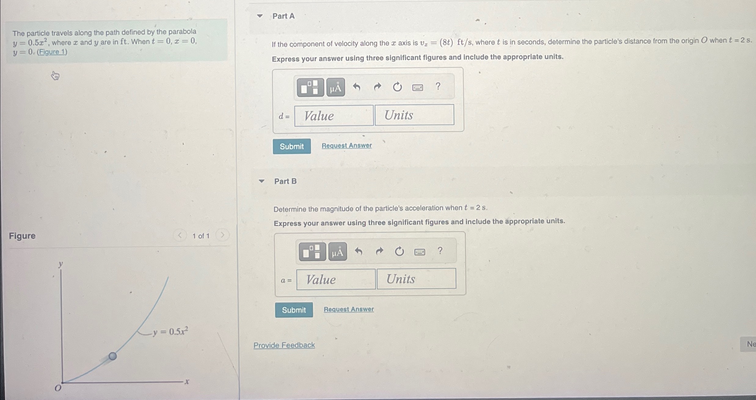 Solved The particle travels along the path defined by the | Chegg.com