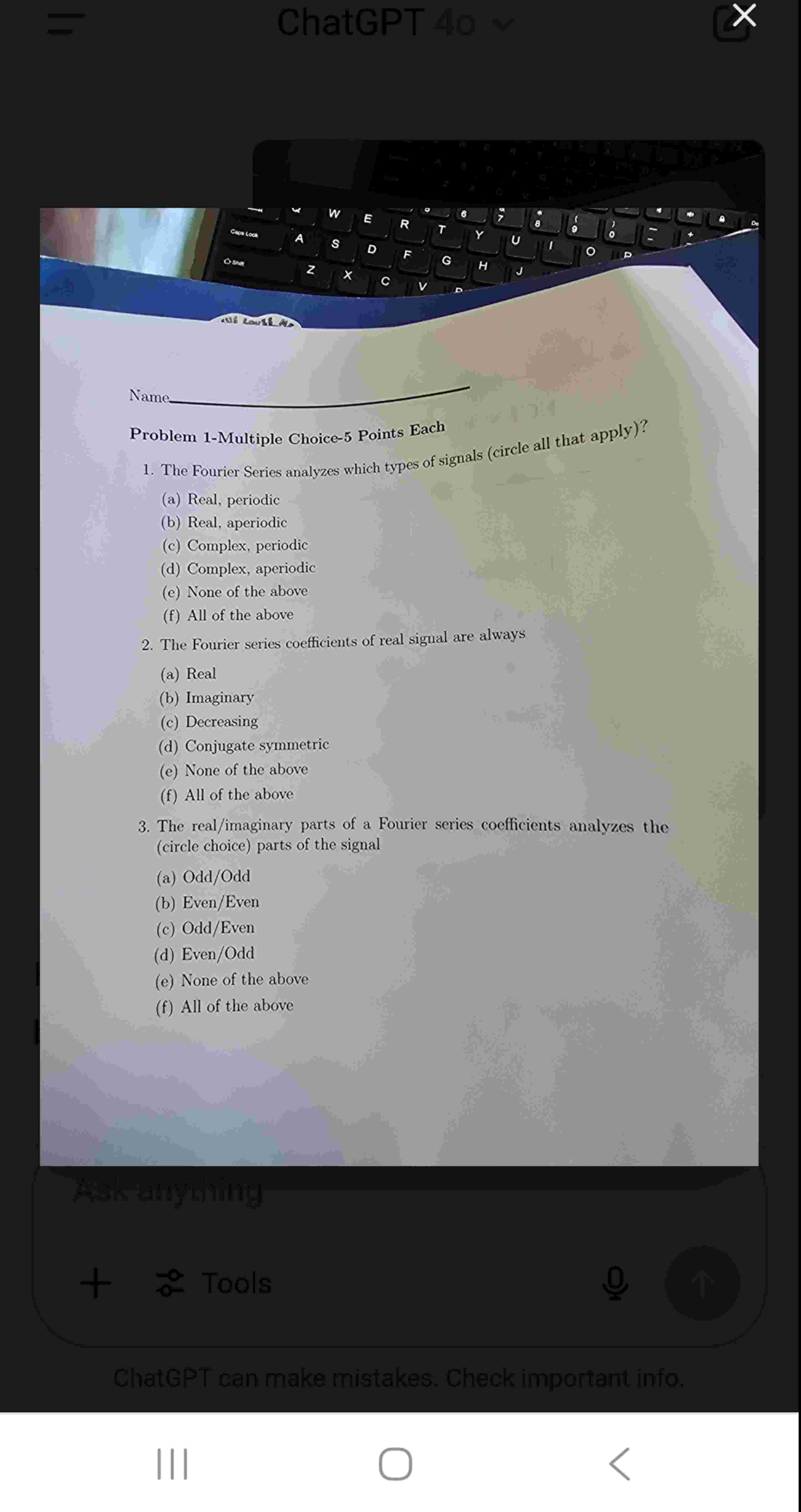 Solved Name Problem 1-Multiple Choice-5 ﻿Points Each 1. ﻿The | Chegg.com