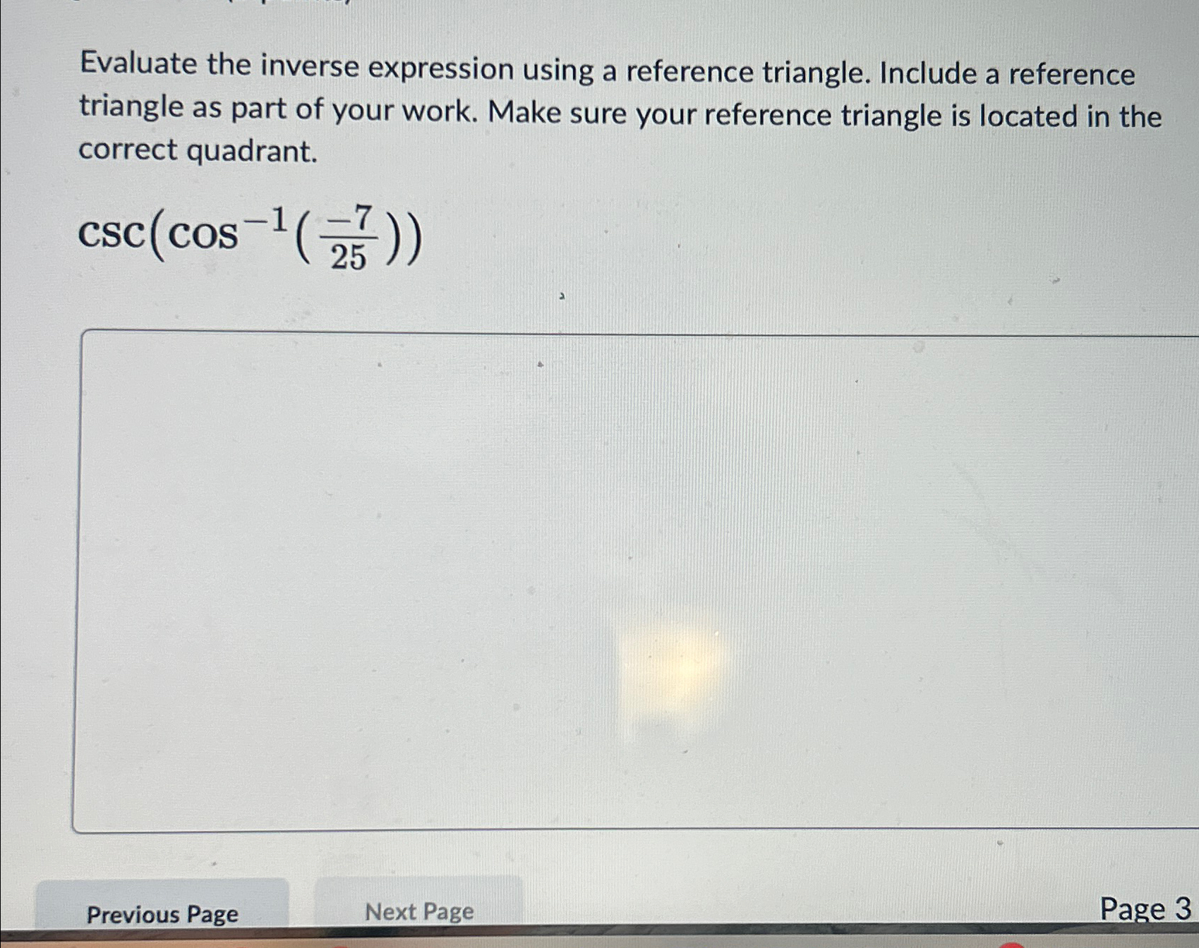 Solved Evaluate the inverse expression using a reference | Chegg.com